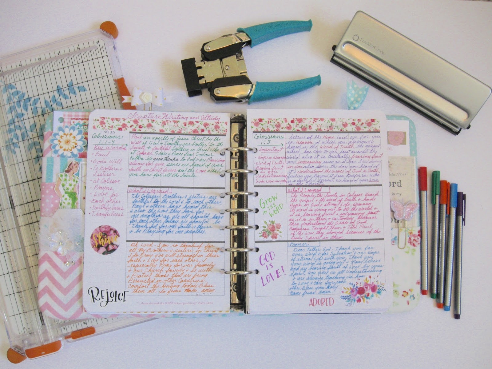 A Palette Full of Blessings: Faith Happy Planner in a binder