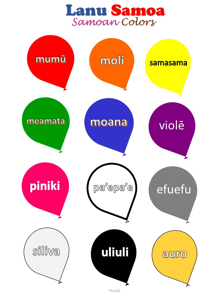Samoan for Kids: Samoan Colors 🖍