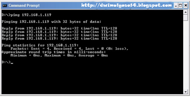 Cara Test Koneksi Jaringan melalui Command Prompt (CMD) - Dwi Mulyoso