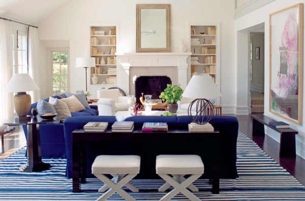 Cottage Blue Designs: Wanted: Blue & White Striped Rug