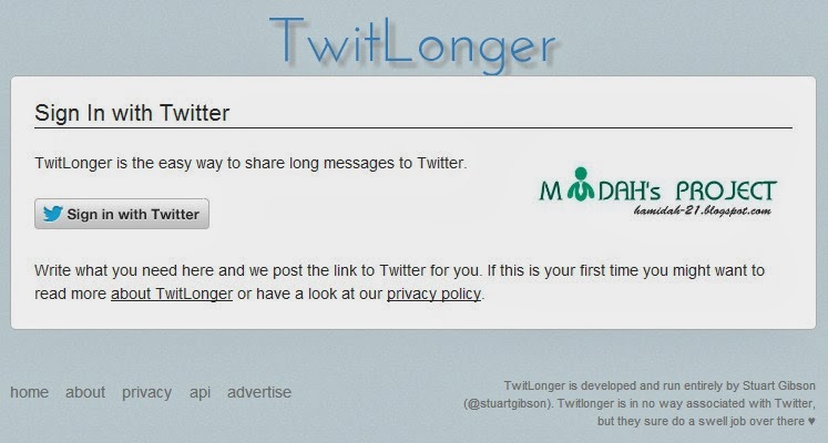Tips Ngetweet Lebih dari 140 Karakter dengan TwitLonger | Midah's Project