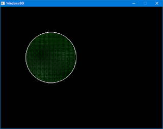 Draw a fill color in circle using C Graphics