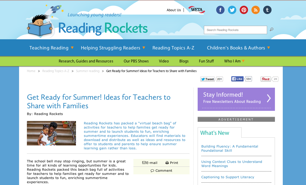 HTS Summer Learning Blog