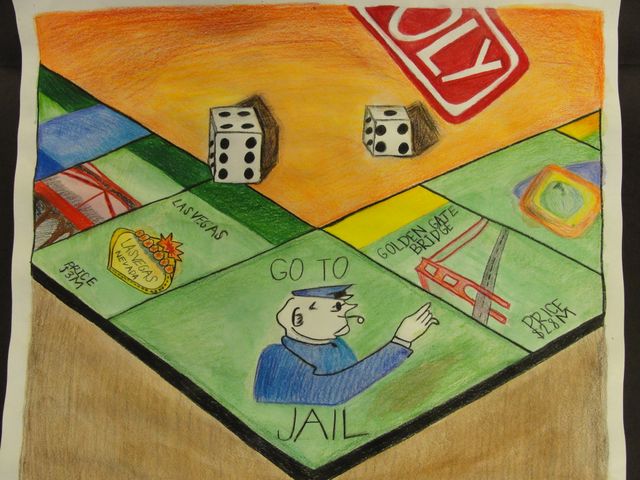 Katie's Art Page: Game Board Perspective Drawing