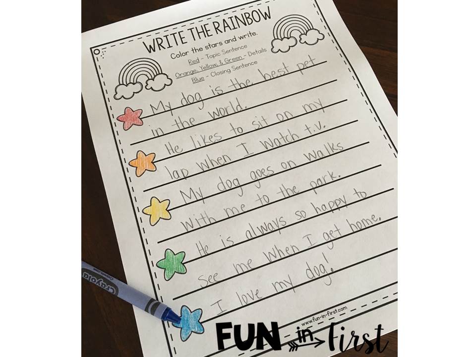 Write the Rainbow {An Organizational Tool for Writing} - Fun in First