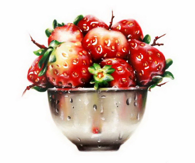 El arte es su máxima expresión : Sorprendentes Cuadros De Frutas Rojas ...