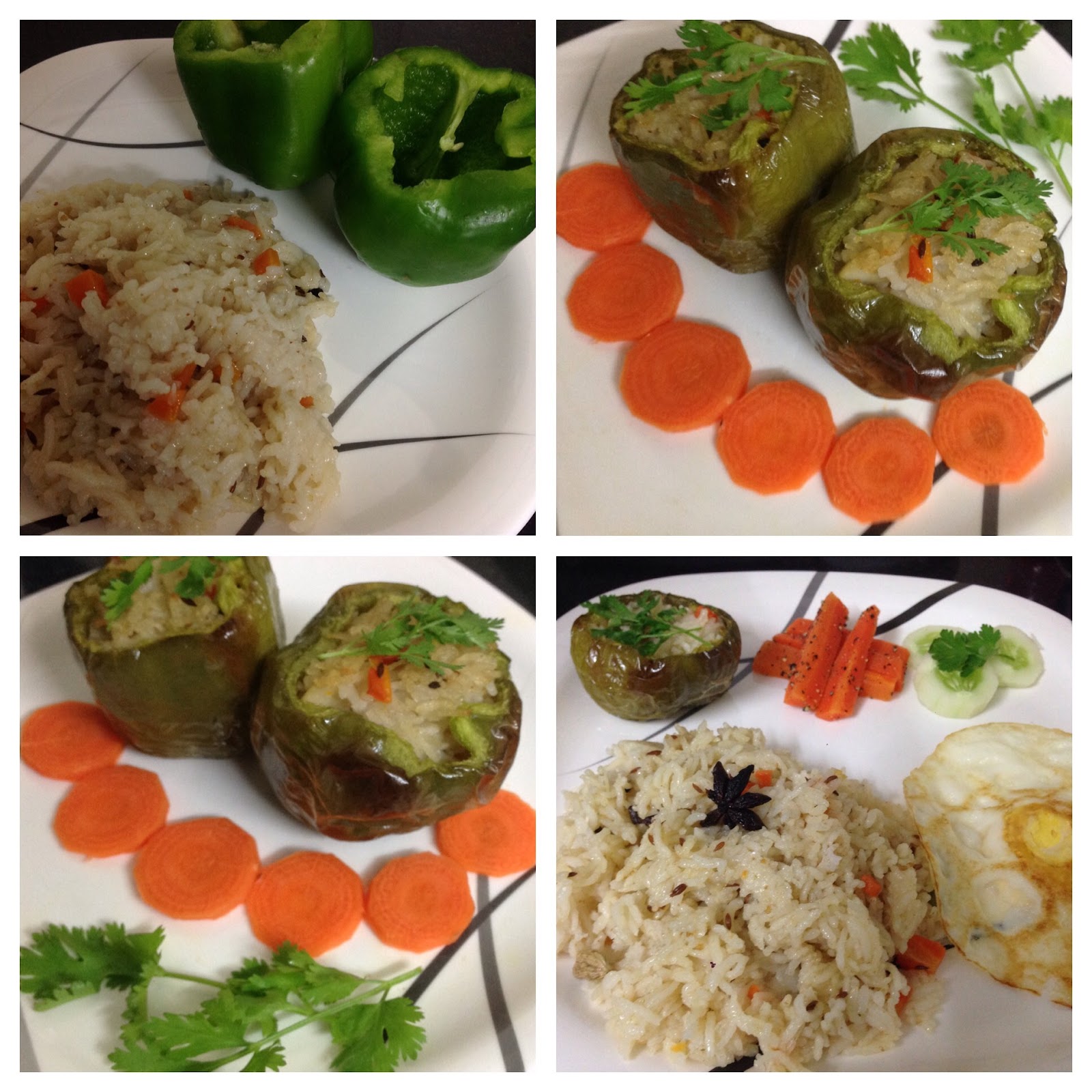 Aar-Bee's Kitchen: Rice stuffed capsicum