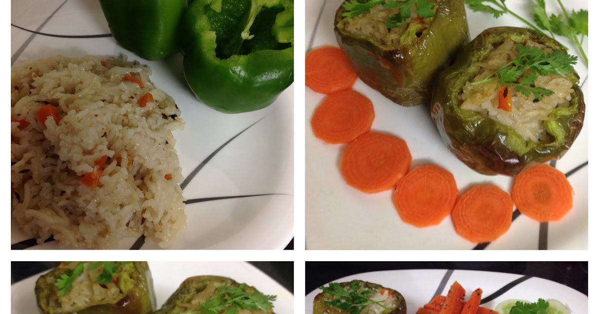 Aar-Bee's Kitchen: Rice stuffed capsicum