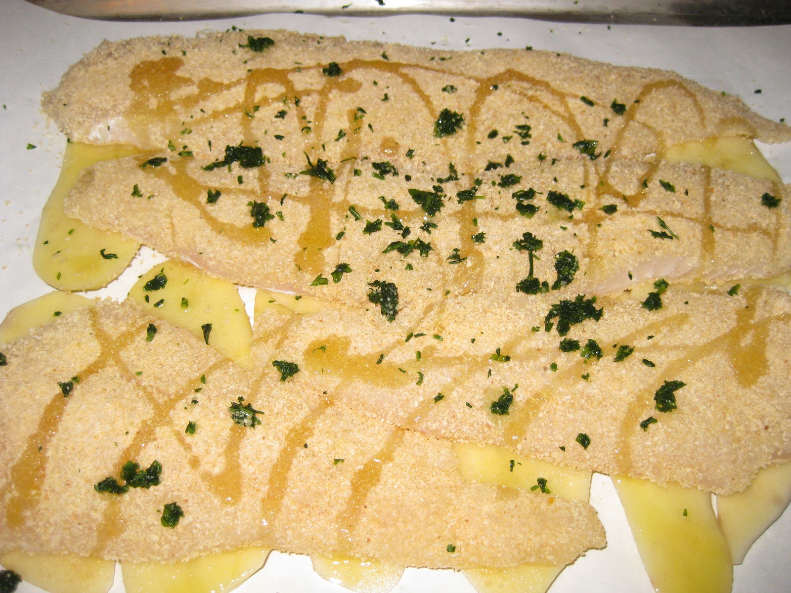 cucinaedesign: Filetti di sogliola su letto di patate