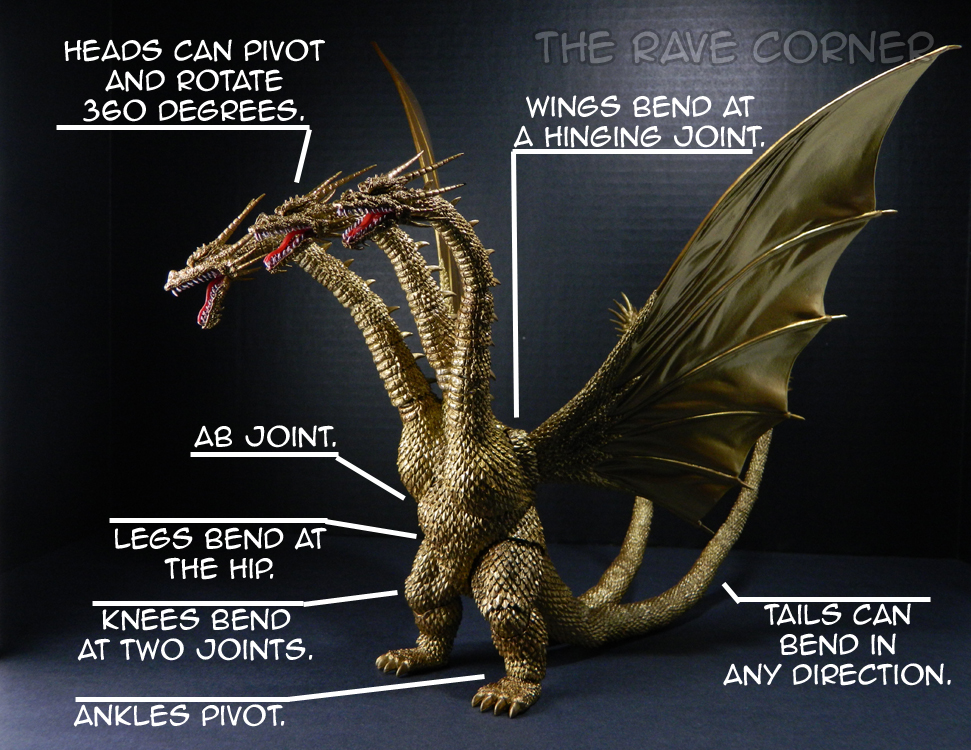 The Rave Corner: S.H. MonsterArts King Ghidorah Figure Review