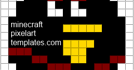 Minecraft Pixel Art Templates: Angry Birds bomb (space)