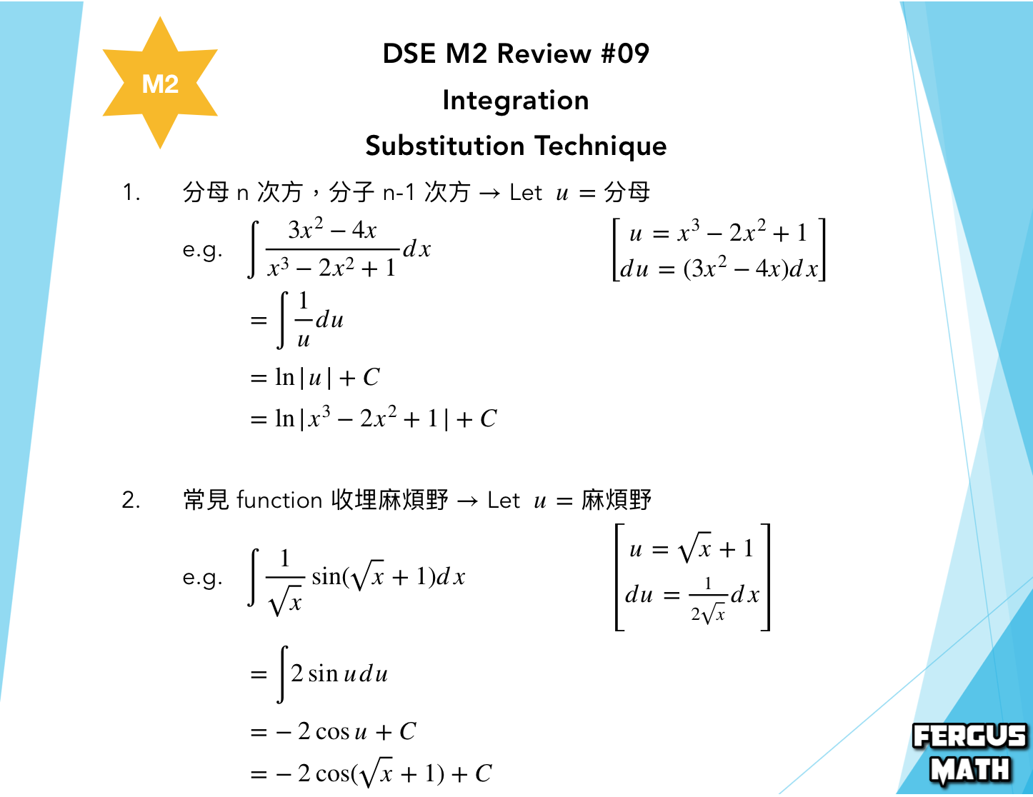 Fergus Sir Mathematics: M2 Review - Chapter 9 Integration