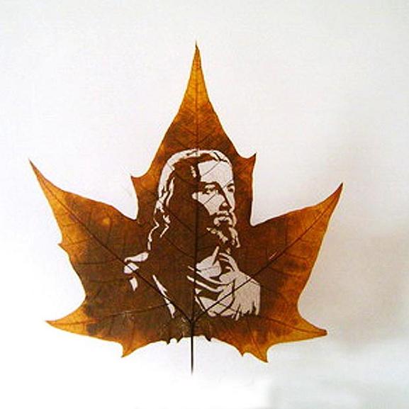 CoolFunClub: Leaf Carving Art