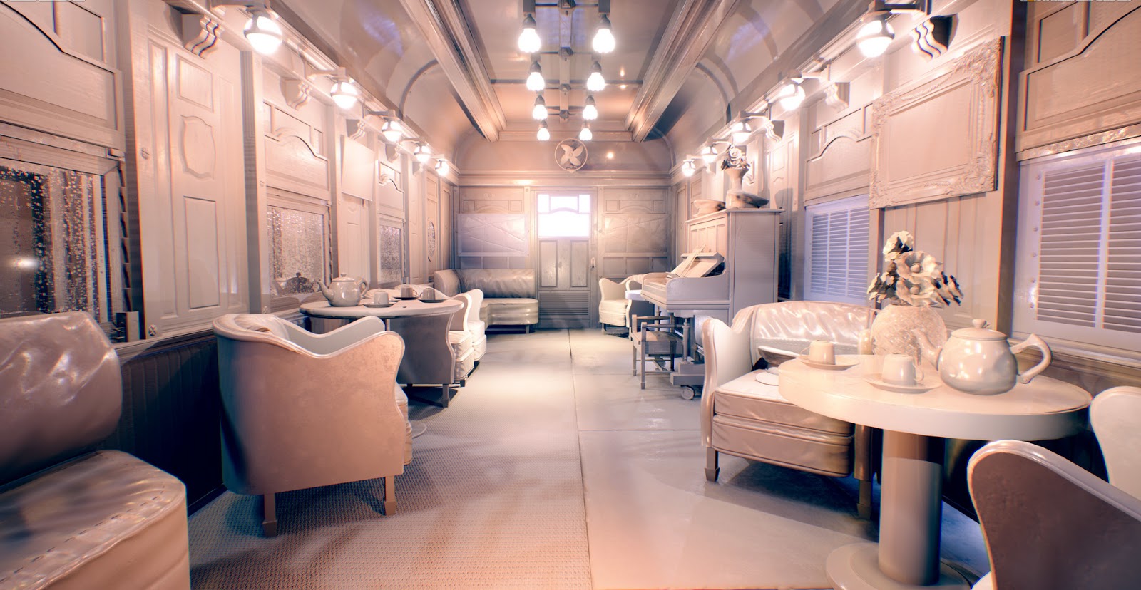 Great Western train interior environment UE4 by Adam Kenyon | Computer ...