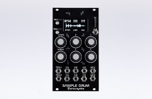 MATRIXSYNTH: Erica Synths Sample Drum Eurorack Module