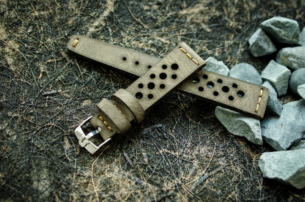 NaNu Shop : Vintage Leather Strap 20mm Rally Racing Sport watch band ...