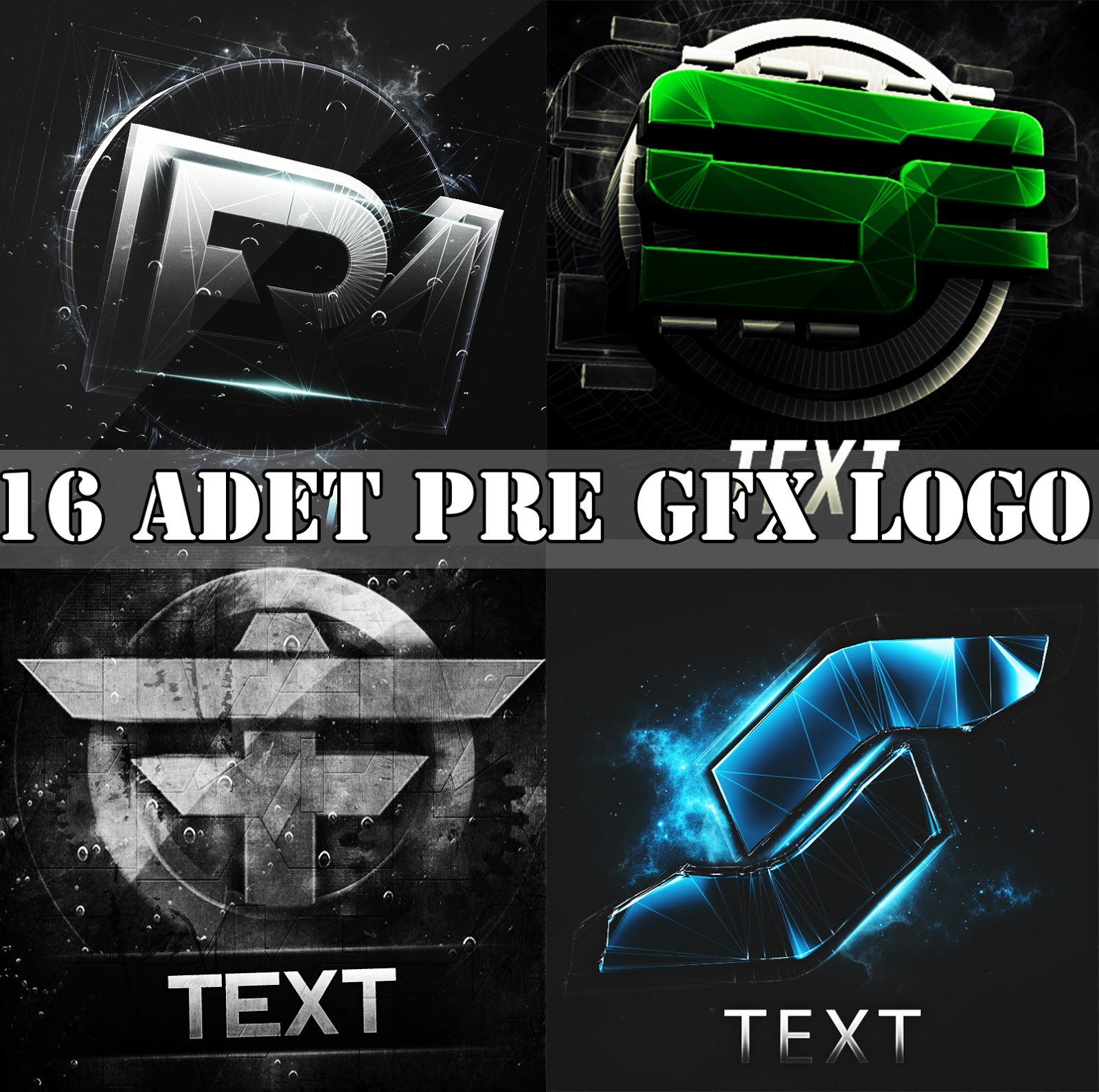 16 Adet Premium GFX Logo - Kalemsiz Grafiker