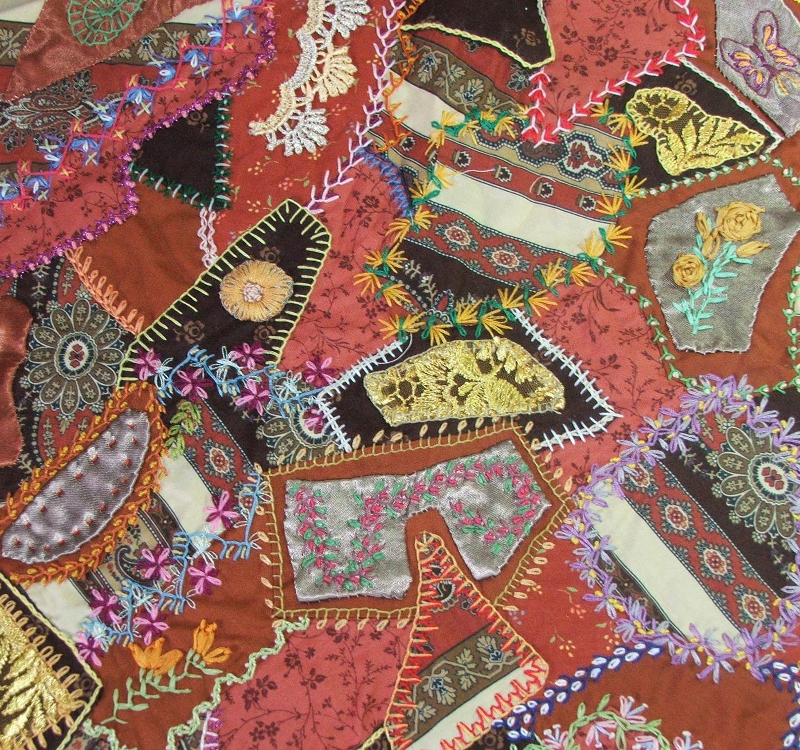 Good Earth Quilting: Crazy Quilting Tutorial- Its a long post, so read all