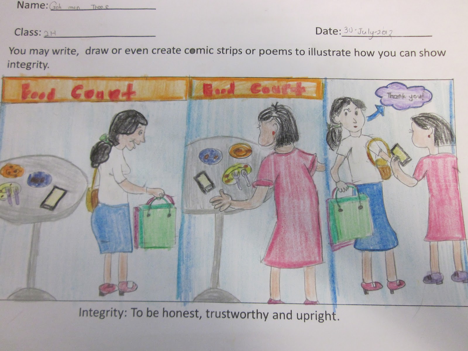 How do we show Integrity ? | Welcome to Primary 2 Harmony ... Happiness