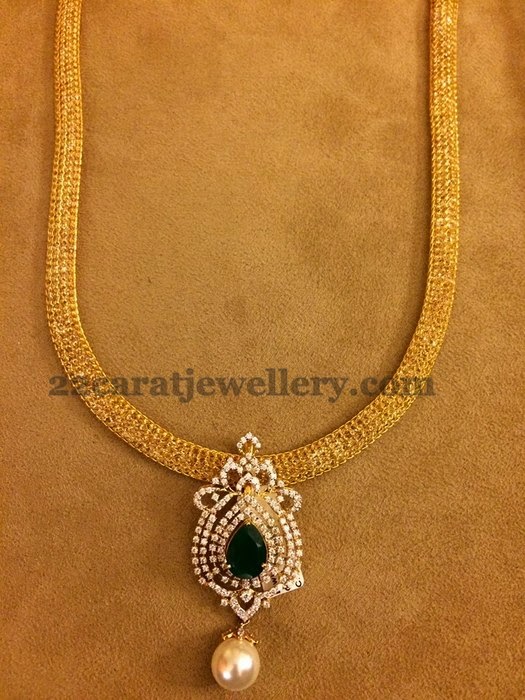 Detachable Simple Diamond Lockets - Jewellery Designs