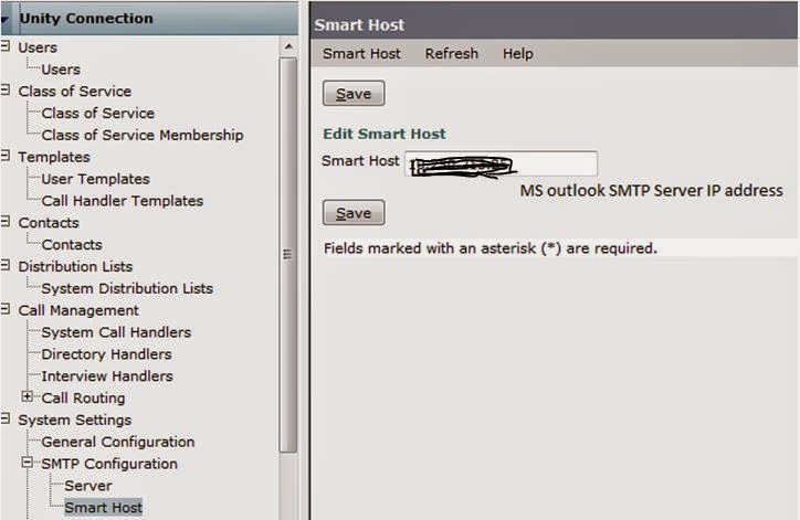 Cisco Voice: SMTP MS Outlook Configuration in Unity Connection