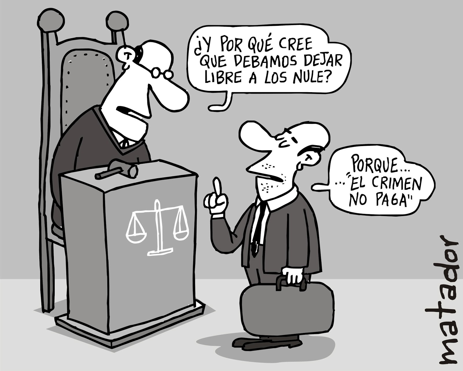 matador cartoons: Abogado defensor