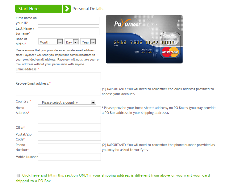 Tutorial Daftar Payoneer