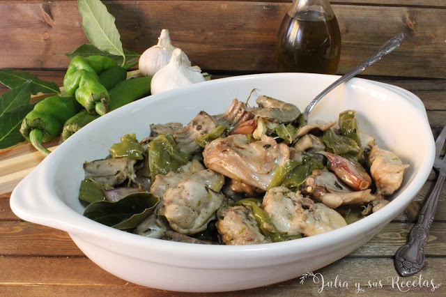 JULIA Y SUS RECETAS: Conejo con pimientos