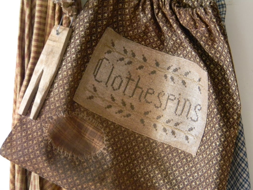 Notforgotten Farm : Clothespin Ditty Bag