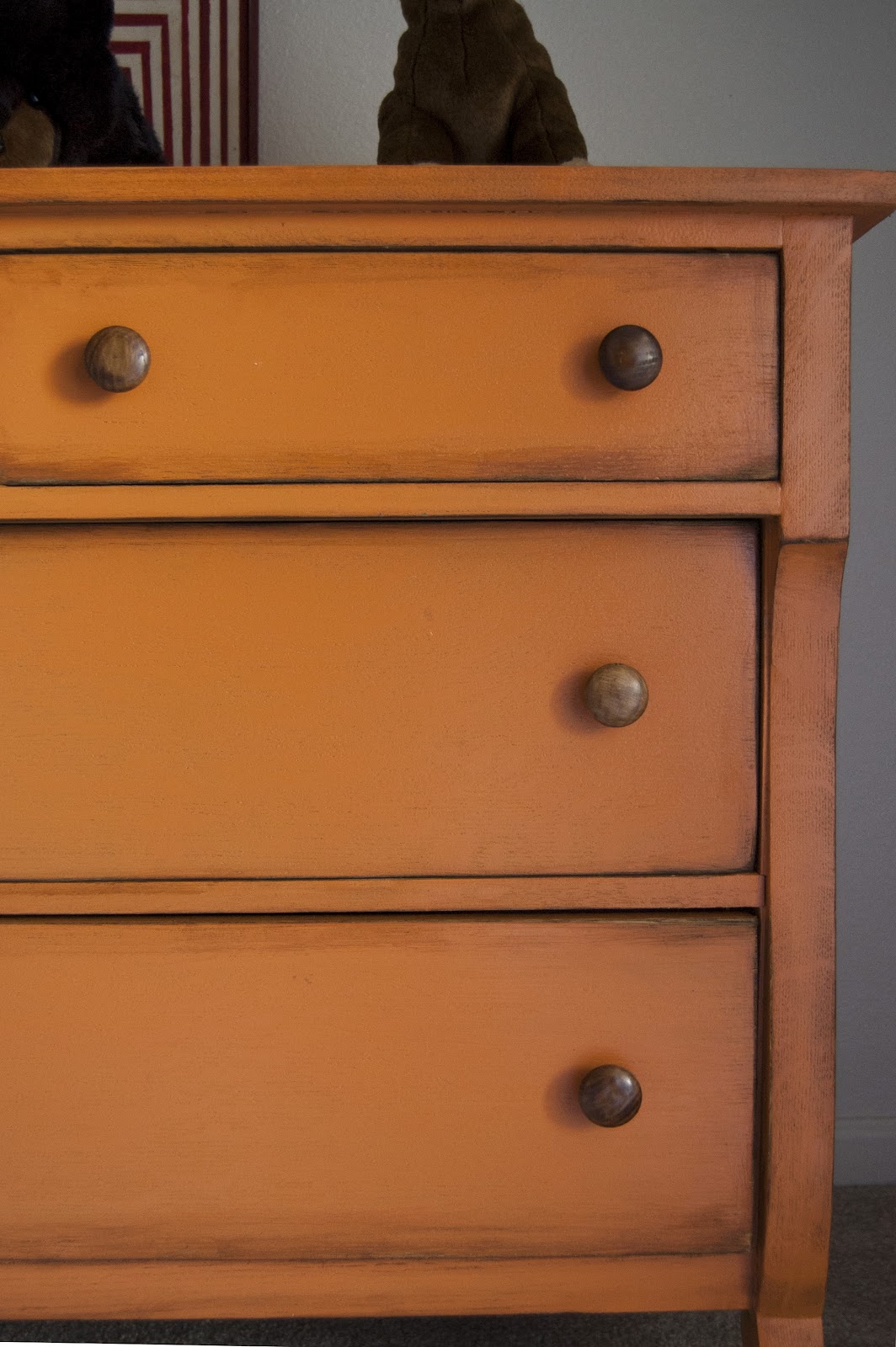 Rustic Orange Dresser ~ Room Design Ideas