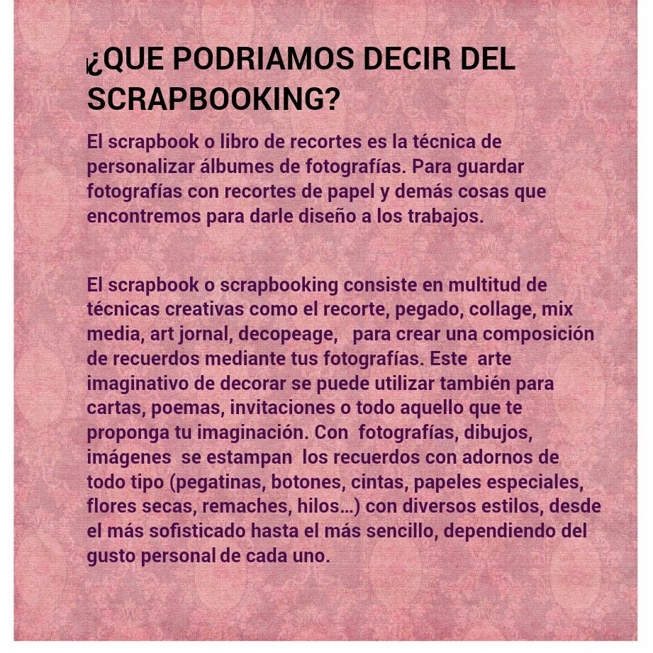 Ma&Ne Scrap: Inicio al Scrap