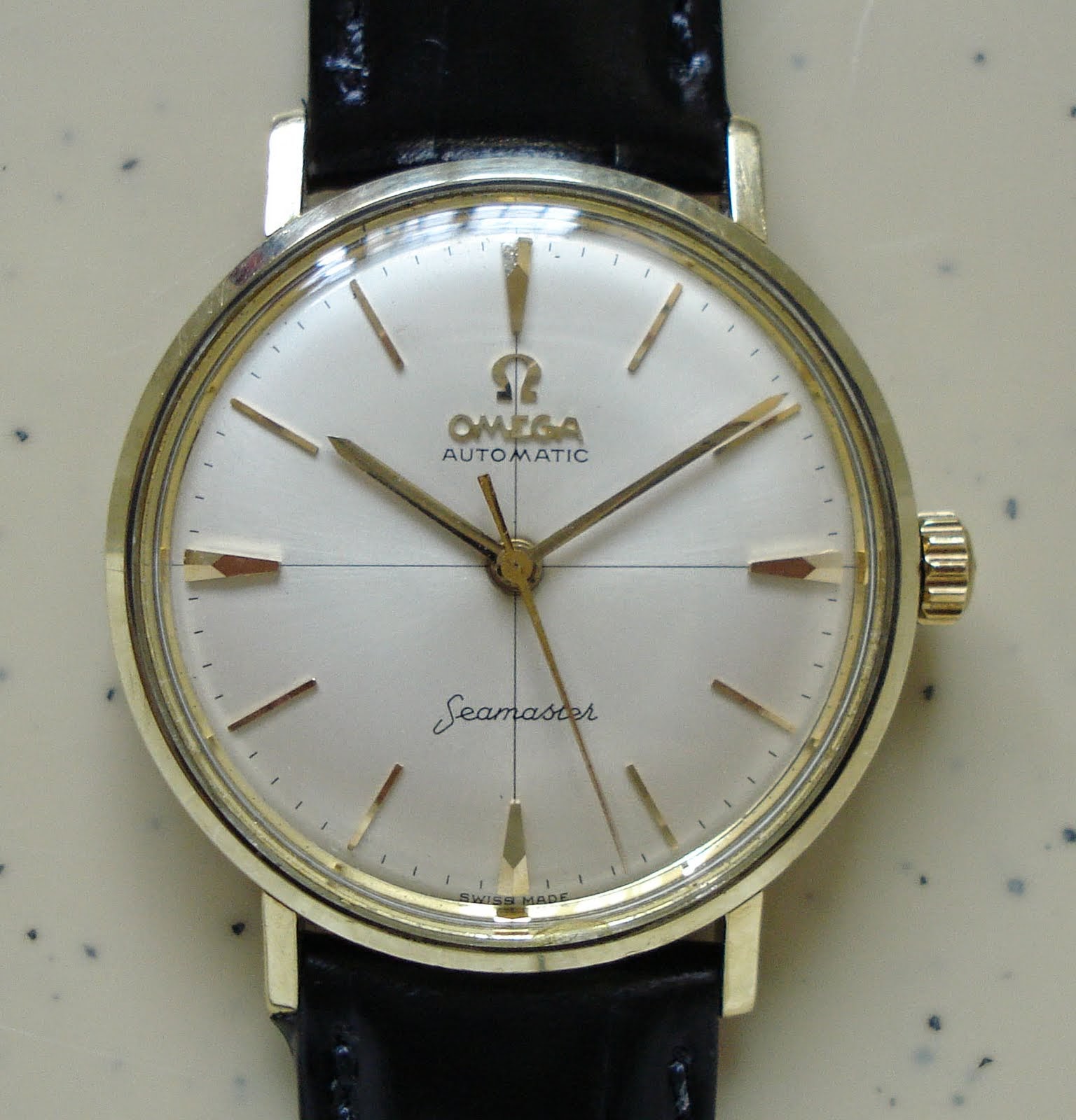 Bruno & Hancock: Vintage Omega Seamaster Automatic in Gold Plaque Case ...
