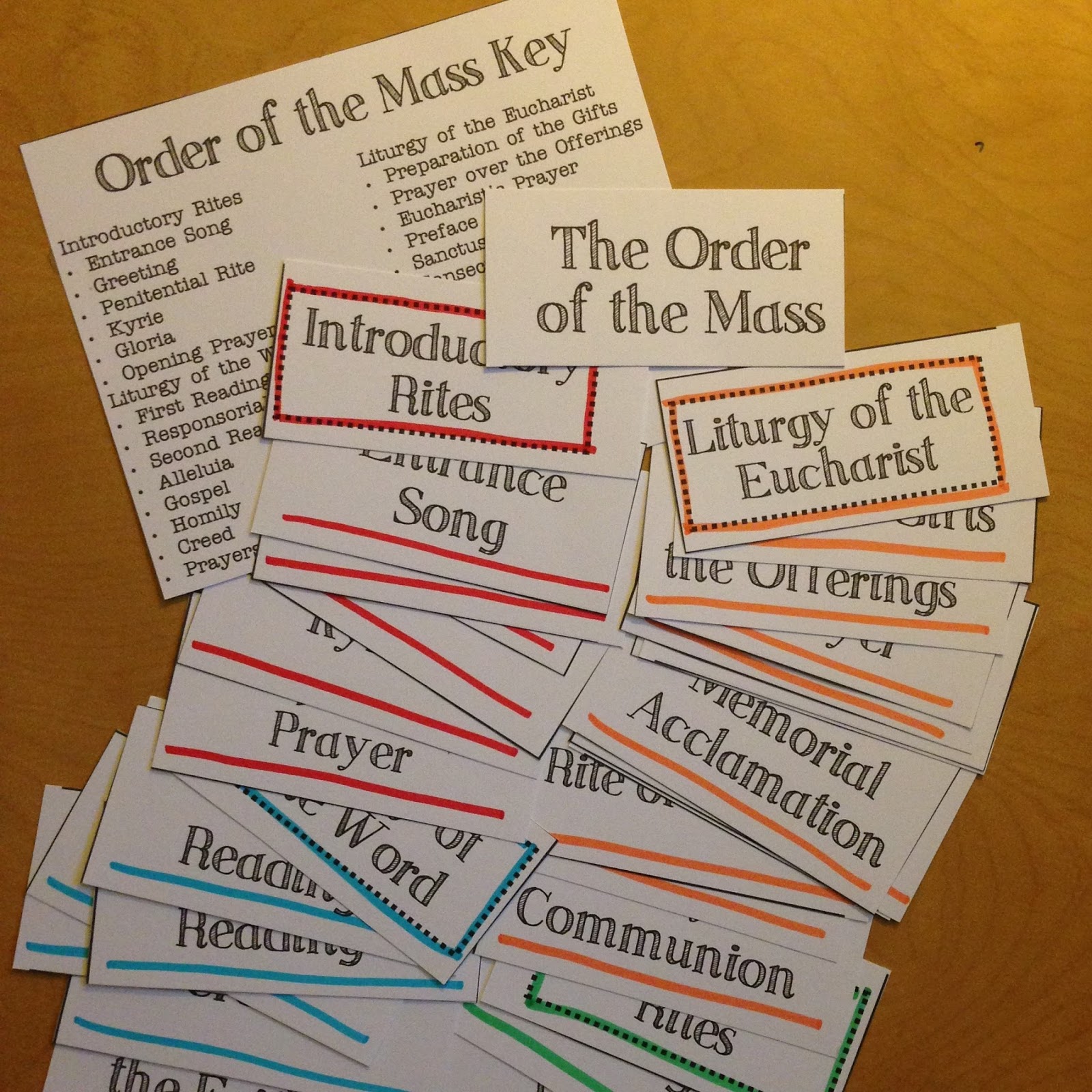 Look To Him And Be Radiant Order Of The Mass Activity Cards