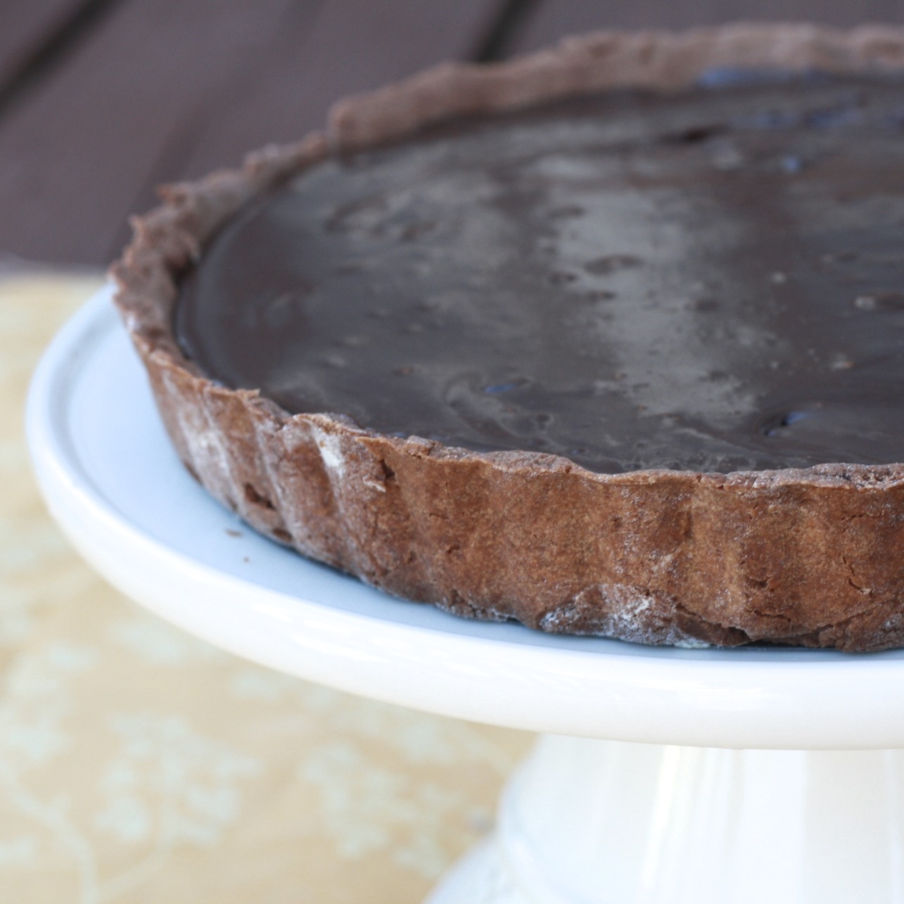 Chocolate Caramel Banana Hazelnut Tart