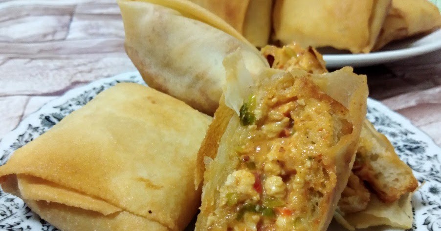 Popia roti inti ayam untuk Iftar