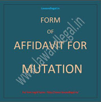 Lawandlegal.in: Form of Affidavit for Mutation