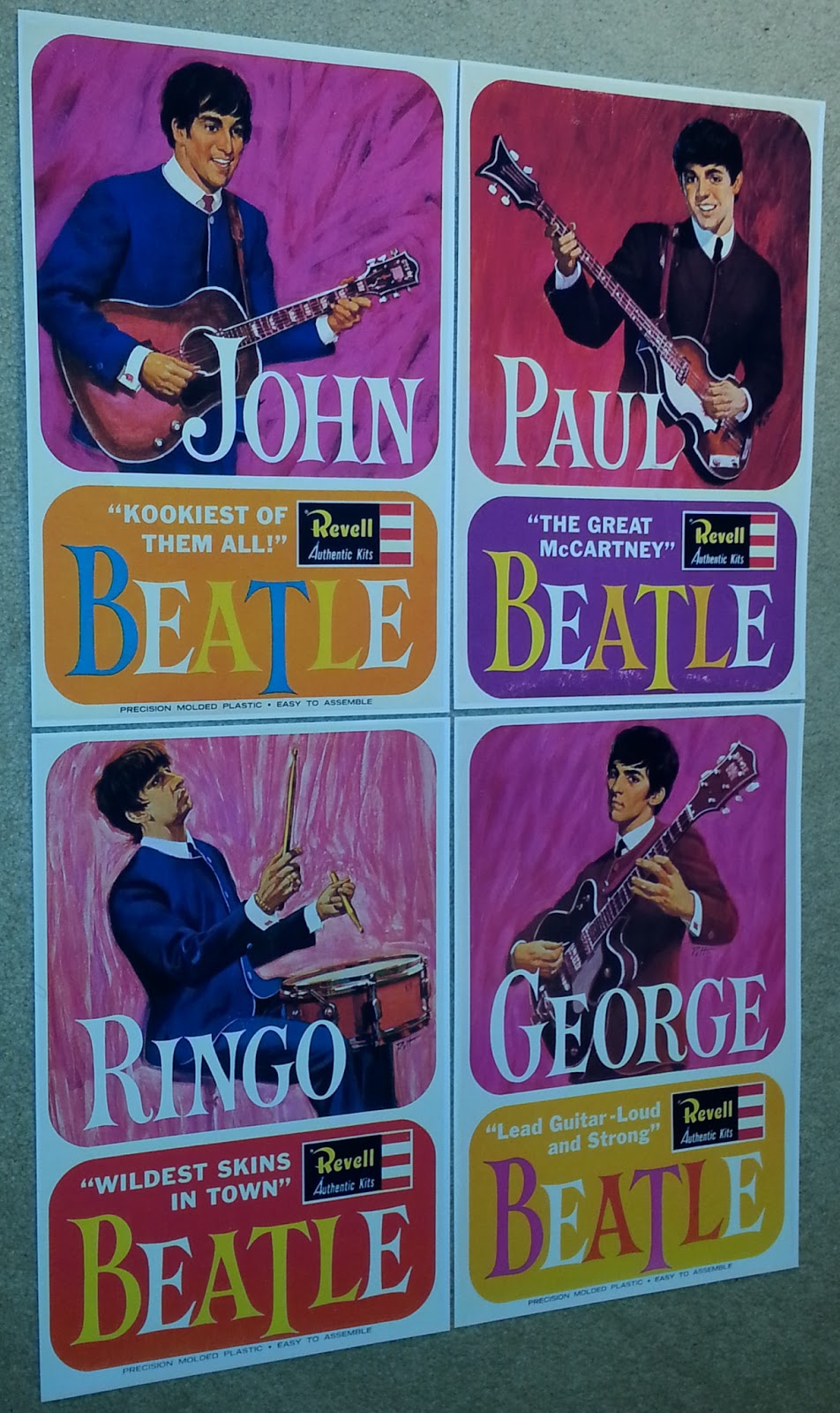 Patrick Owsley Cartoon Art and More!: THE BEATLES REVELL MODEL KIT PRINTS!