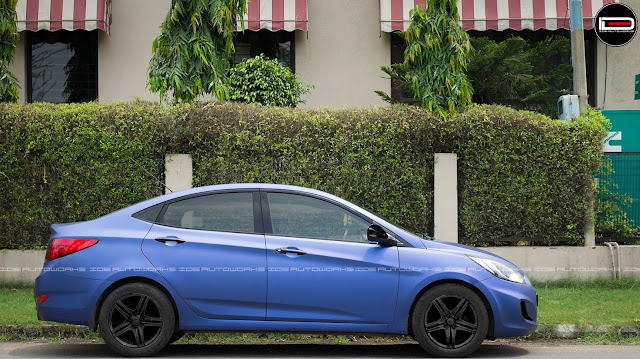 Hyundai Verna In Matte Brilliant Blue Metallic by IDE Autoworks | IDE ...