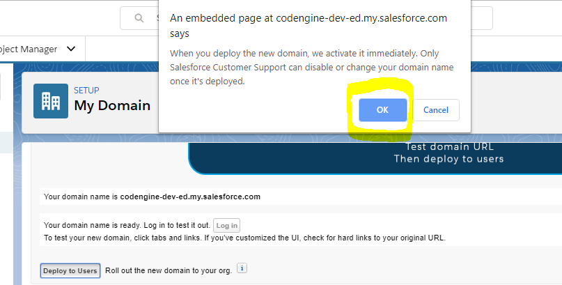 How to enable my domain in salesforce lightning