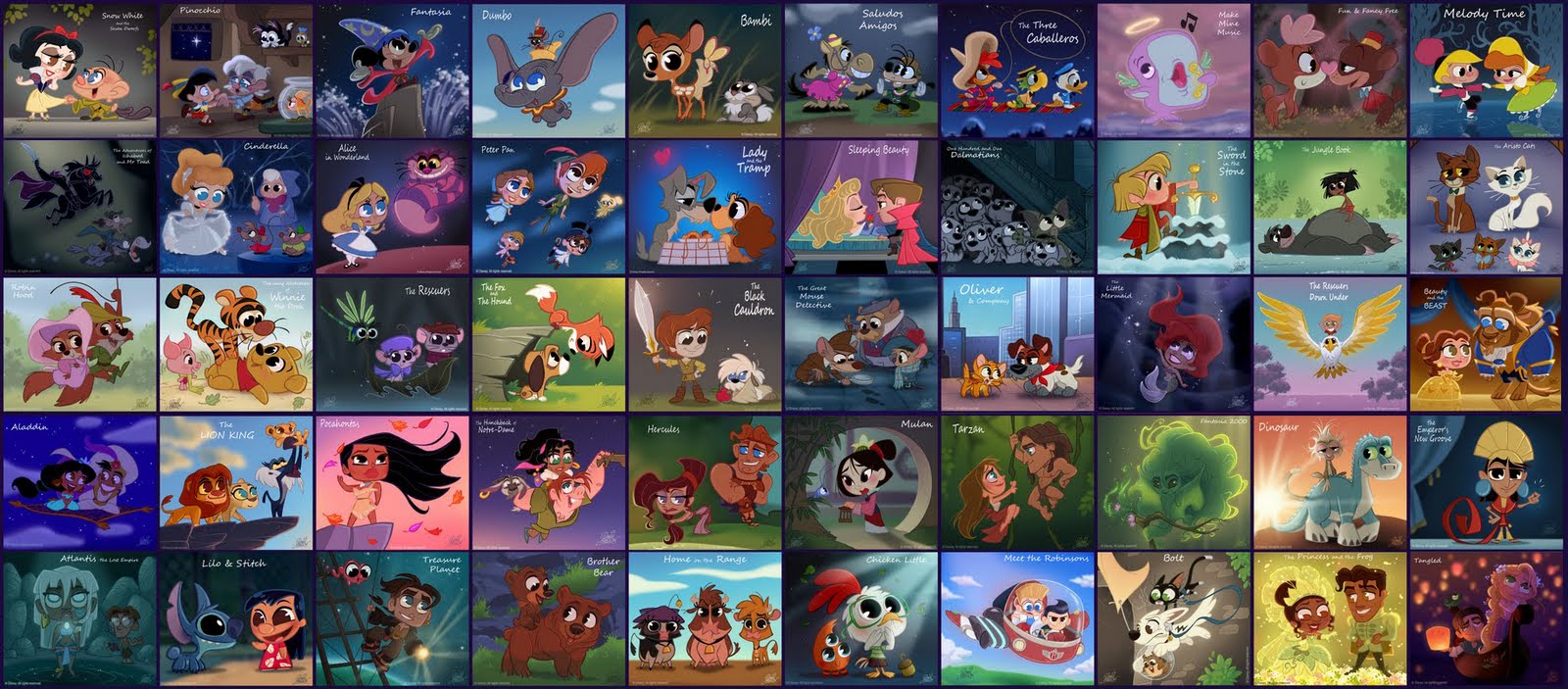 Hana Street: [Chibi-zone] David Gilson: '50 Chibis Disney'