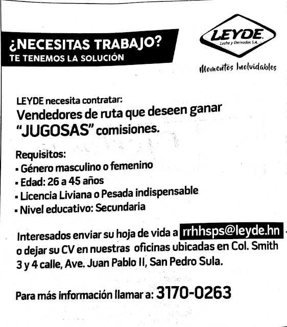 Vendedores de Ruta - San Pedro Sula