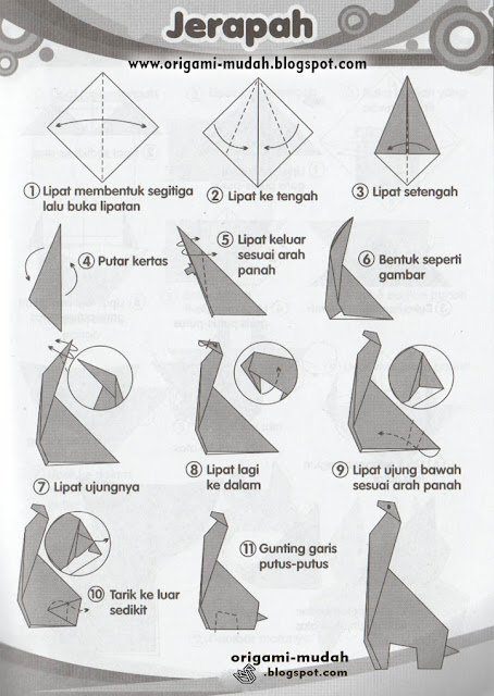 Cara Membuat Origami Binatang Jerapah