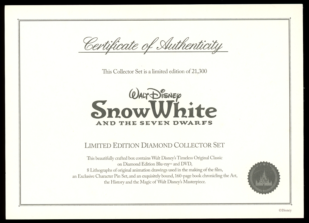 Filmic Light - Snow White Archive: 2009 Snow White Home Video - Lithographs