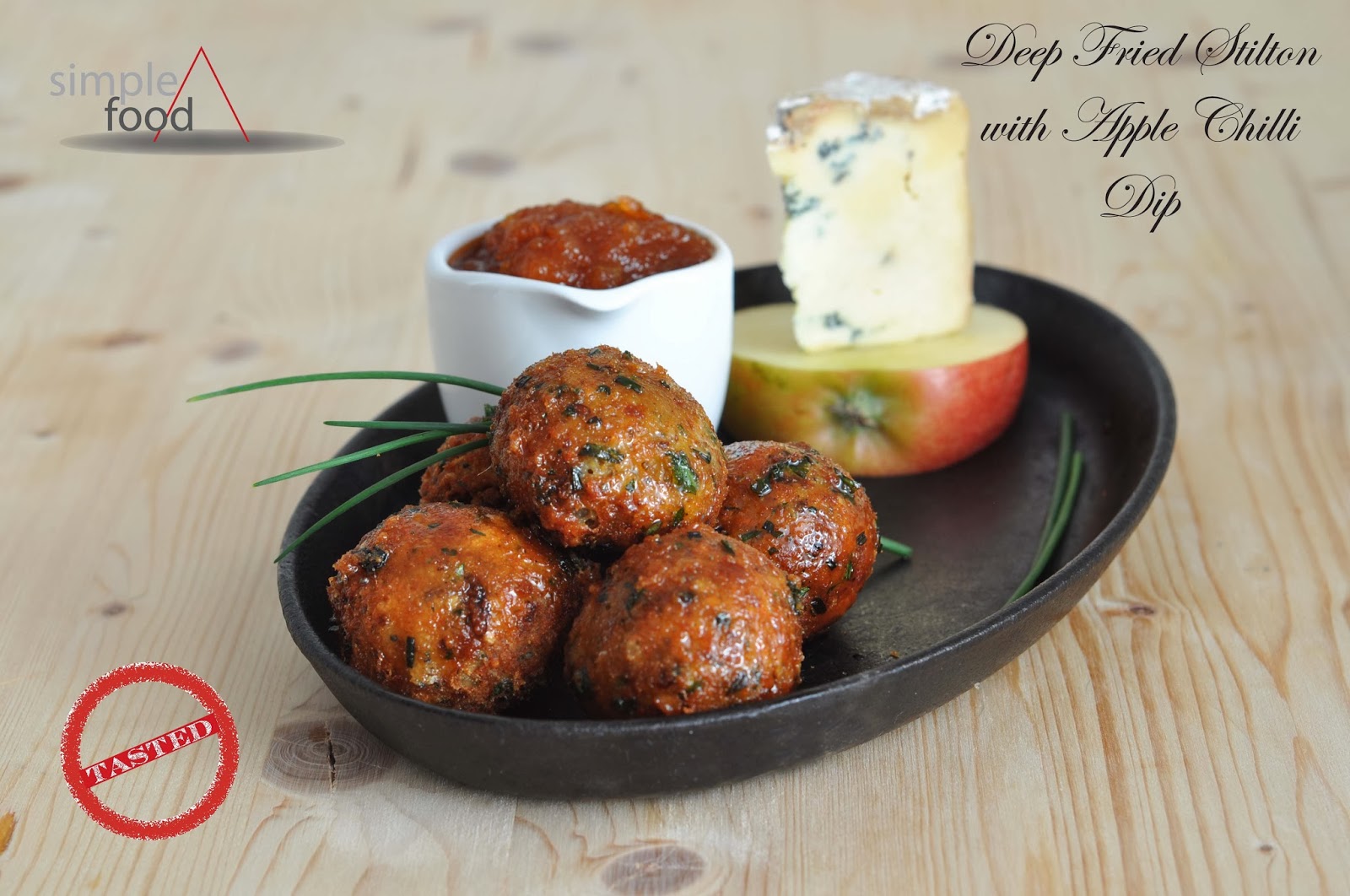 Simple Food: Deep Fried Stilton with Apple Chilli Dip