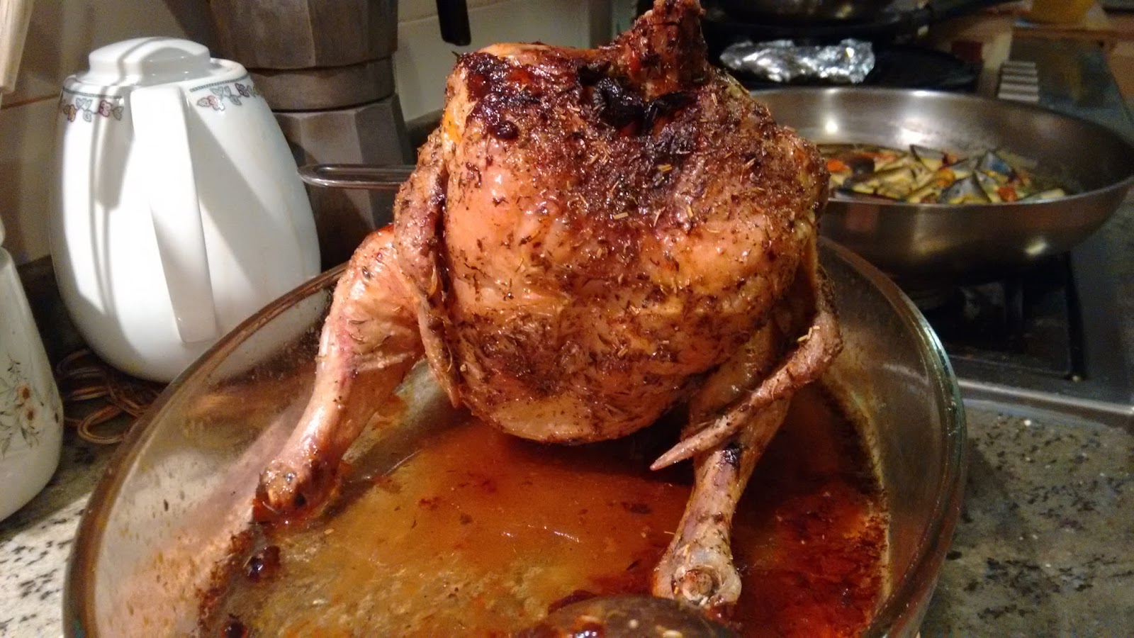 el racó més natural de ma casa: Pollo a l'ast casero