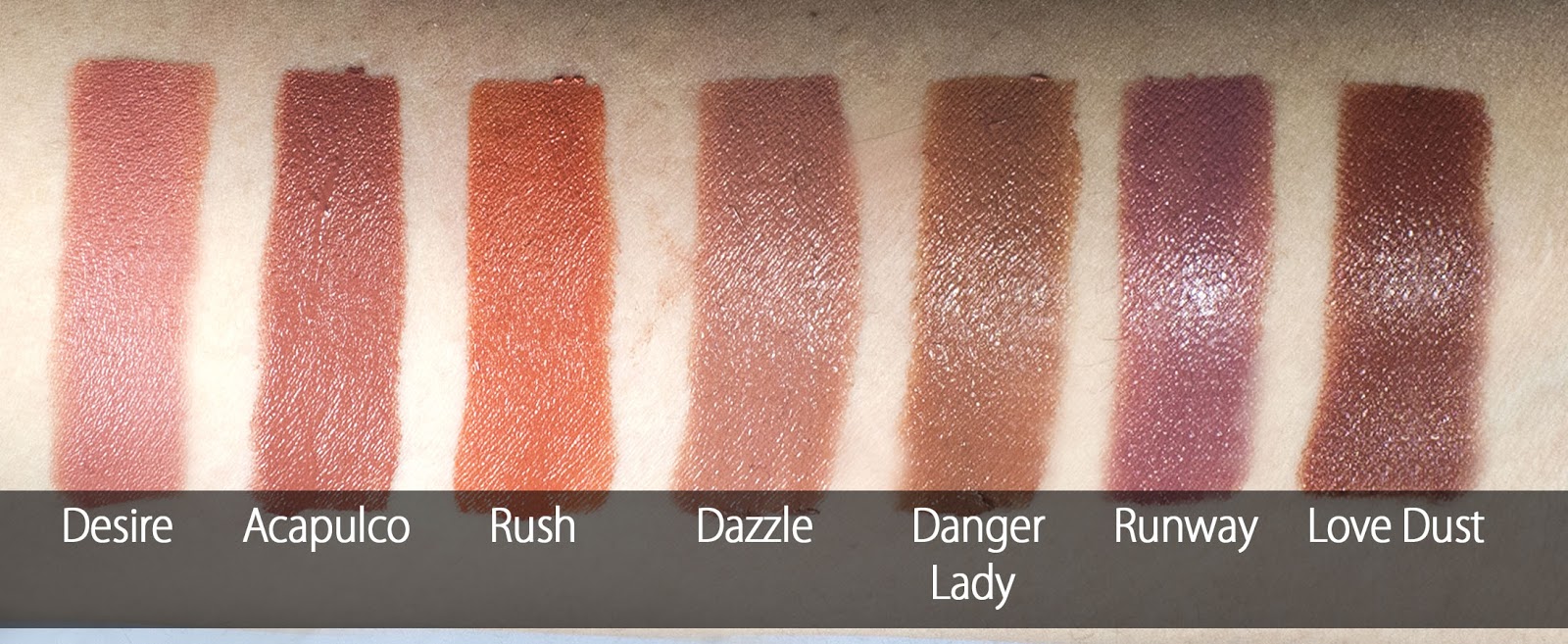 Color Rush Lipsticks- Swatches ~ Color Studio Professional
