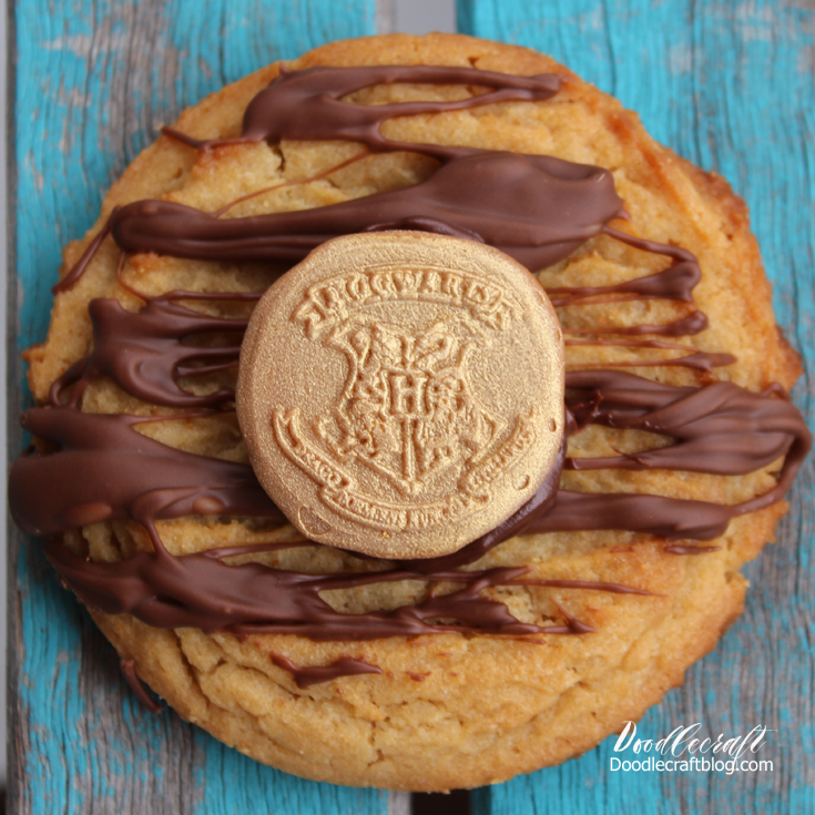 Edible Hogwarts Crest Chocolate Wax Seal Cookies--Harry Potter Week!