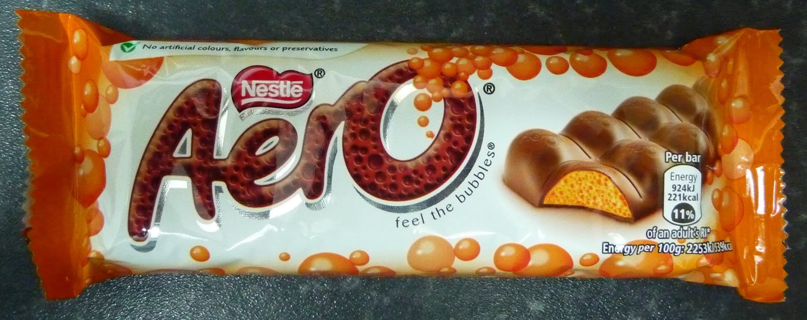 Something to look forward to: Nestlé Aero (orange)