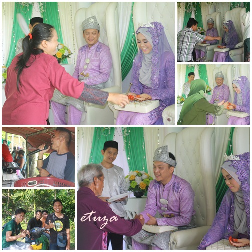 Budaya Merenjis Air Mawar Kepada Mempelai Dipersandingan.