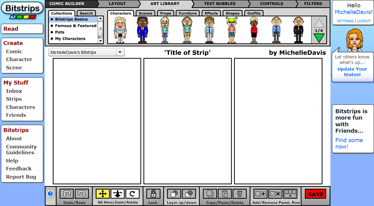 Michelle D. CUIN 7356-7376: Bitstrips ~ Design Your Own Comic Strip!